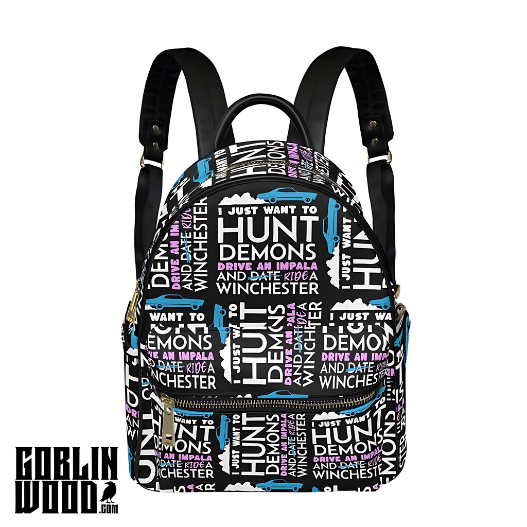 Hunt Drive Ride - Black Mini Backpack - Supernatural Inspired - Goblin ...