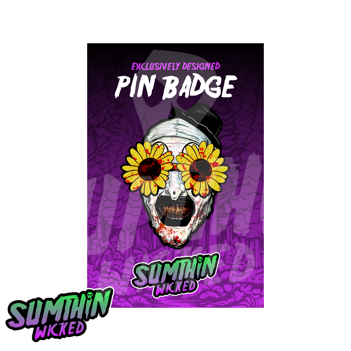 Art - Acrylic Pin Badge - Terrifier Inspired - Sumthin Wicked Exclusive ...
