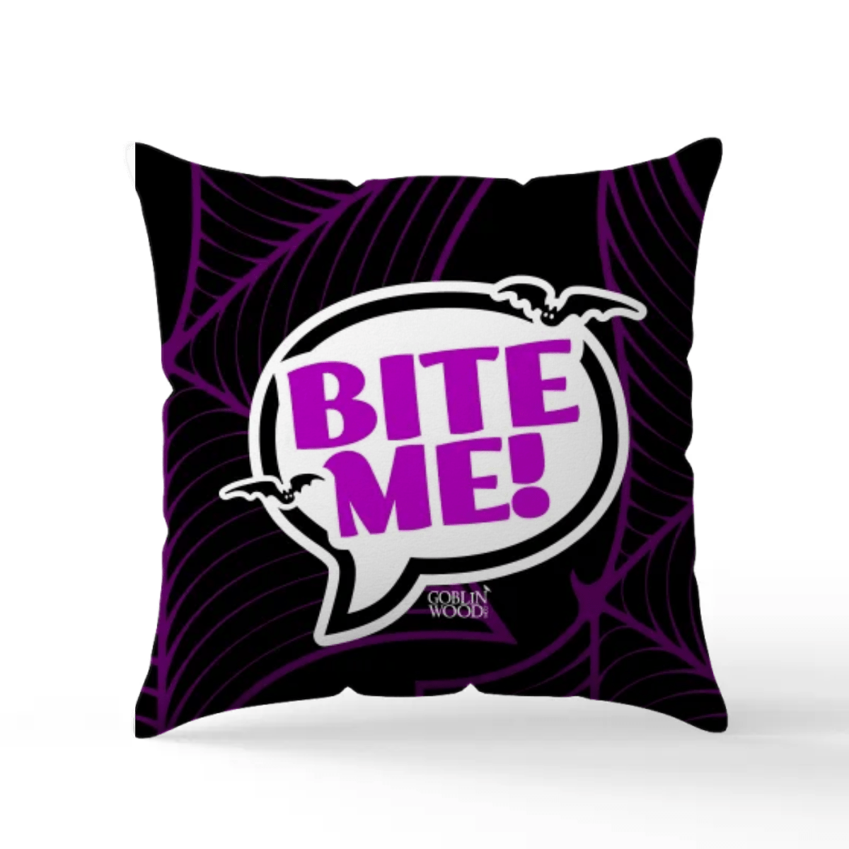 Bite Me! Speech Bubble Scatter Cushion - Buffy Inspired - Goblin Wood ...
