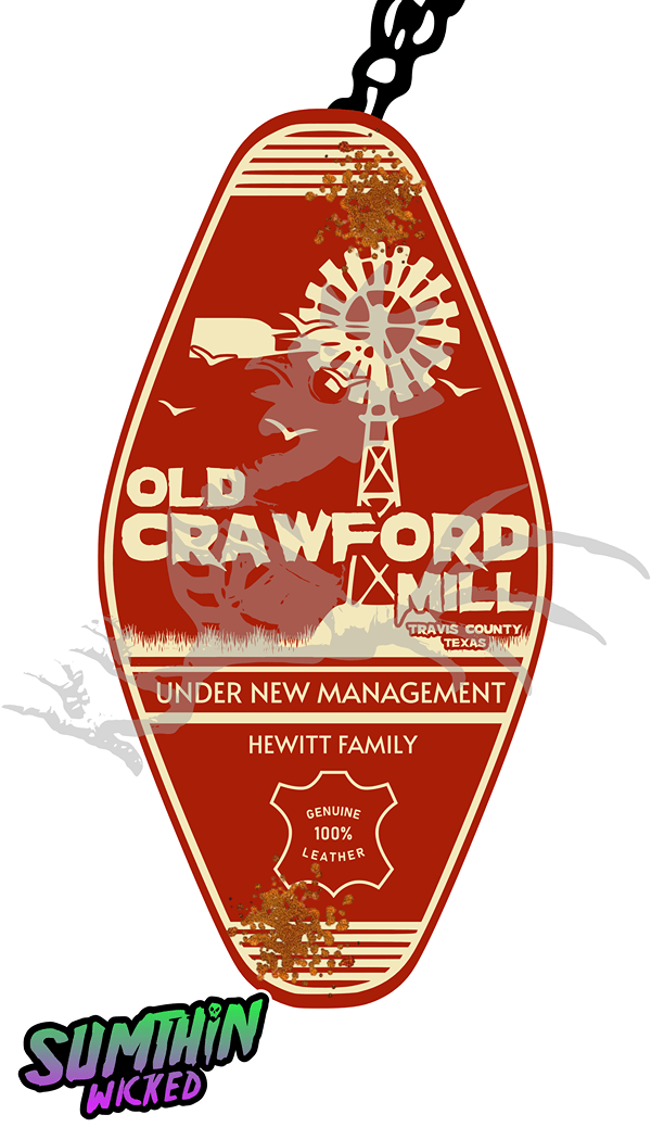 Leatherface - Old Crawford Mill - Acrylic Key Fob Keychain - The Texas ...